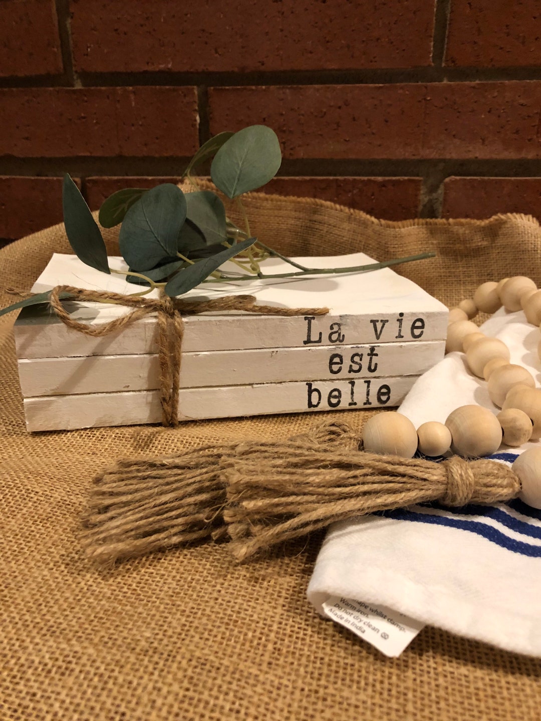 French Country/farmhouse/country Hand Stamped Books. - Etsy