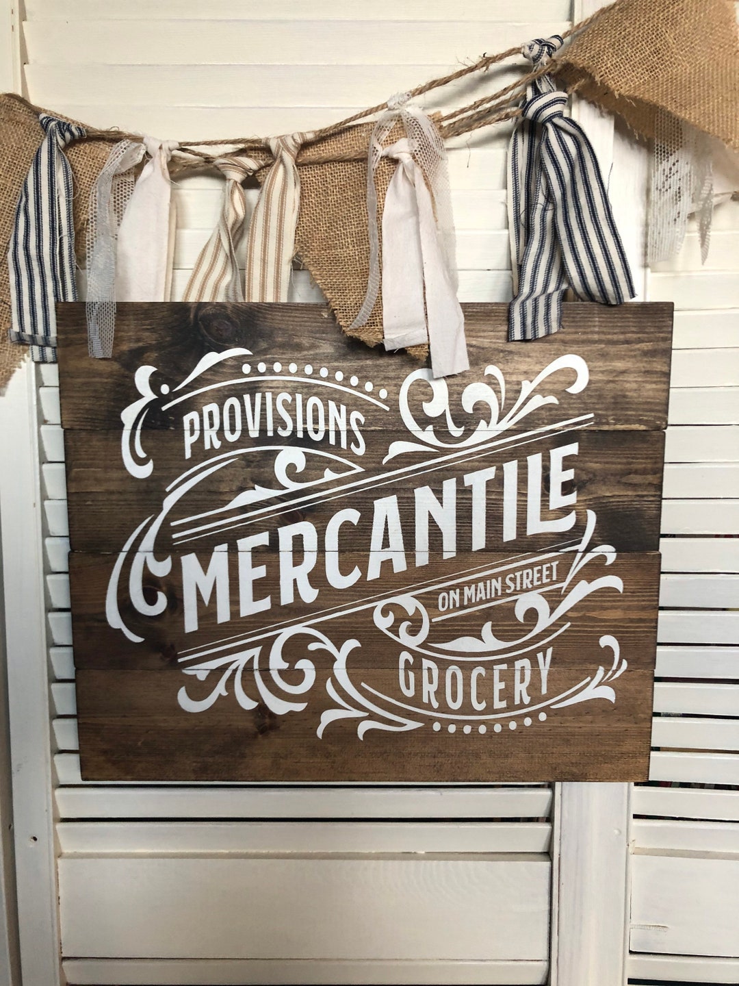 Mercantile Wooden Handpainted Sign - Etsy