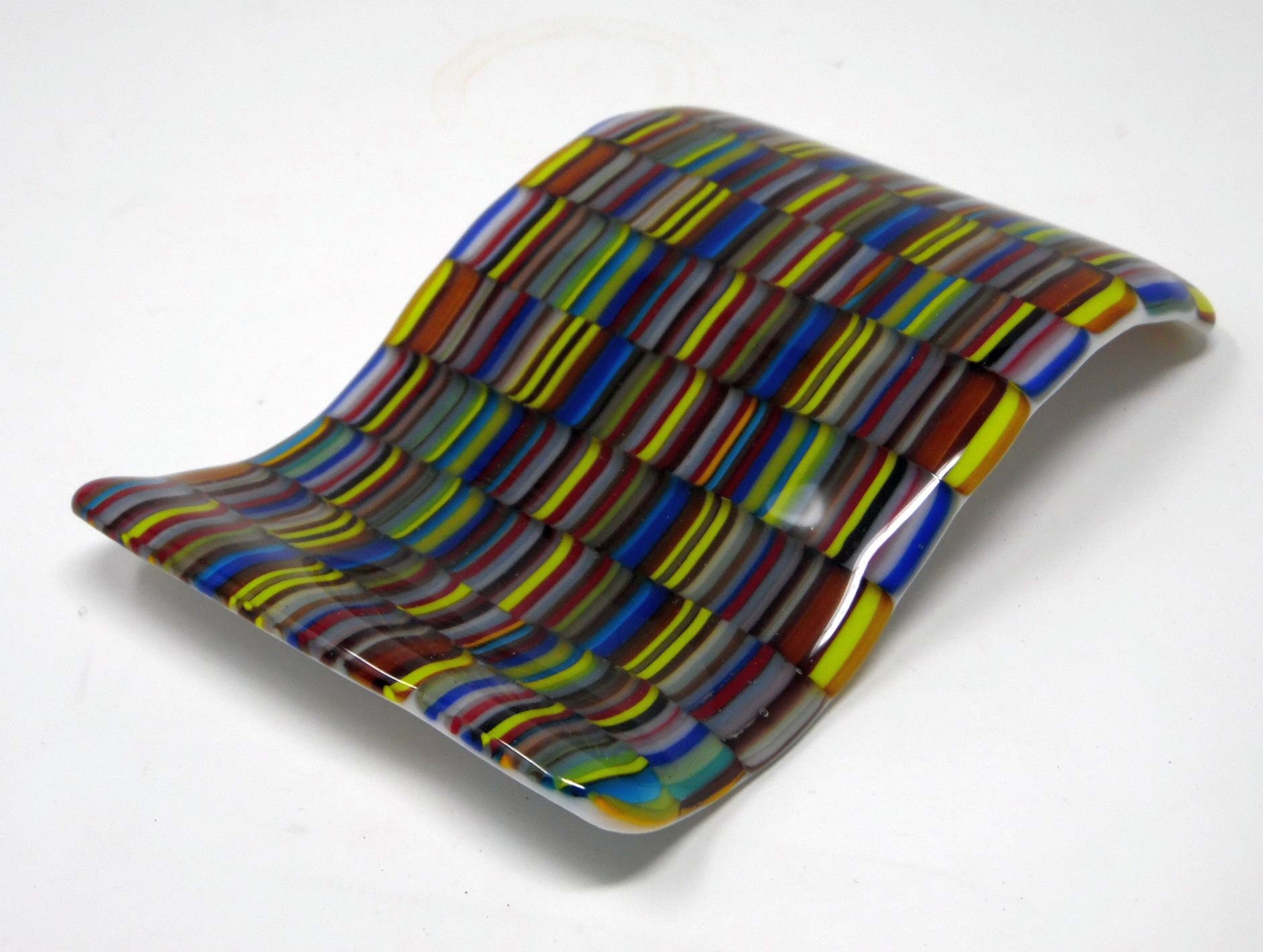 Fused Glass Spoon Rest, Colorful Spoon Rest - Etsy