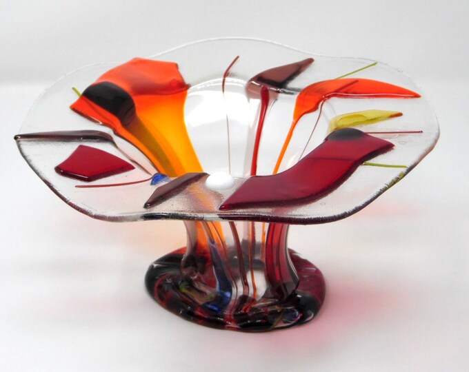 Fused Glass Art Vase, Art Deco Vase - Etsy