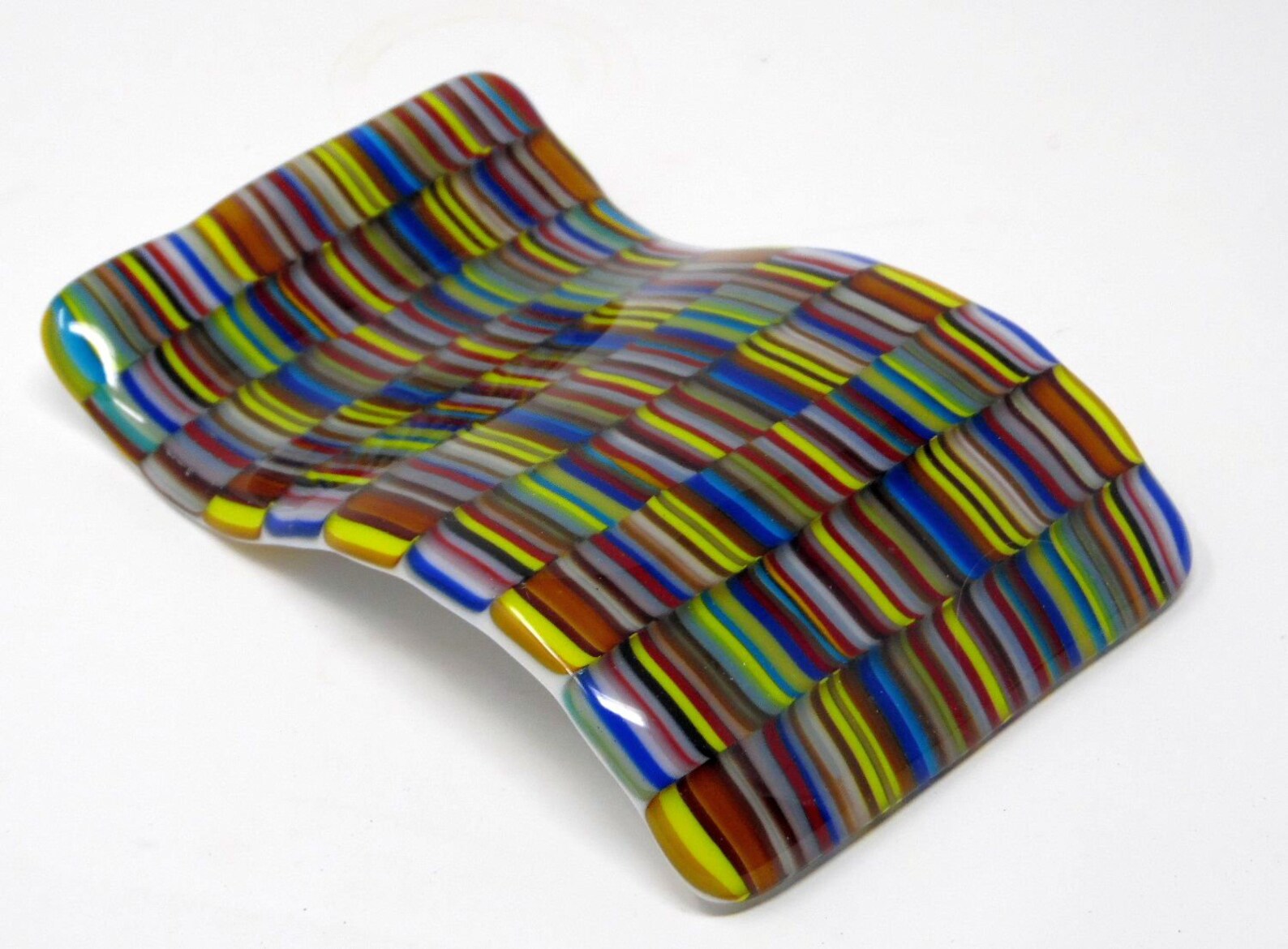Fused Glass Spoon Rest, Colorful Spoon Rest - Etsy