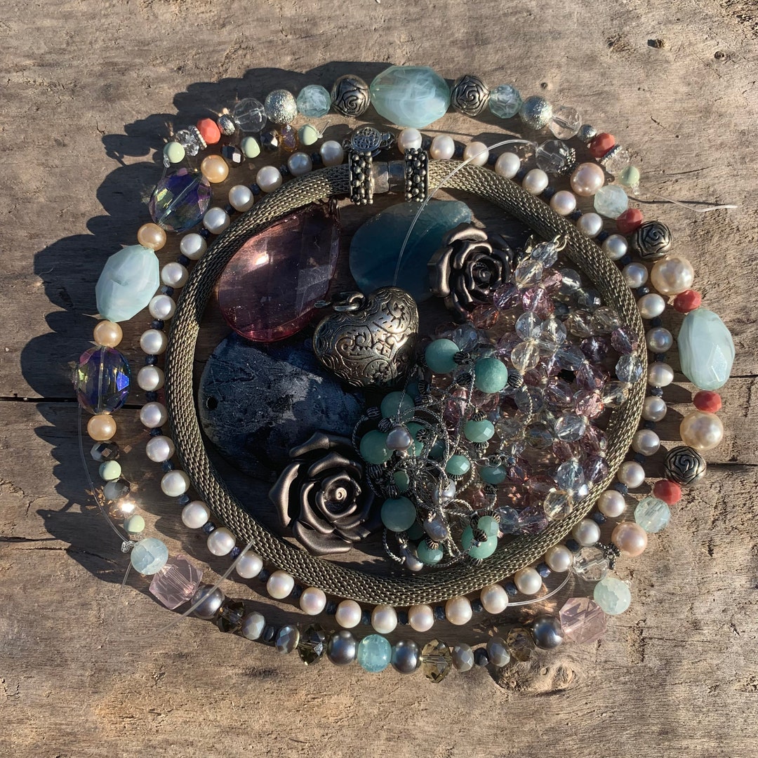 Upcycle Repurpose Design Art Craft Broken Jewelry Destash Making ...