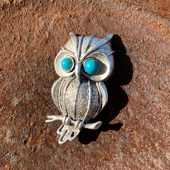 Vintage Signed JJ Owl Brooch X1961 | Etsy
