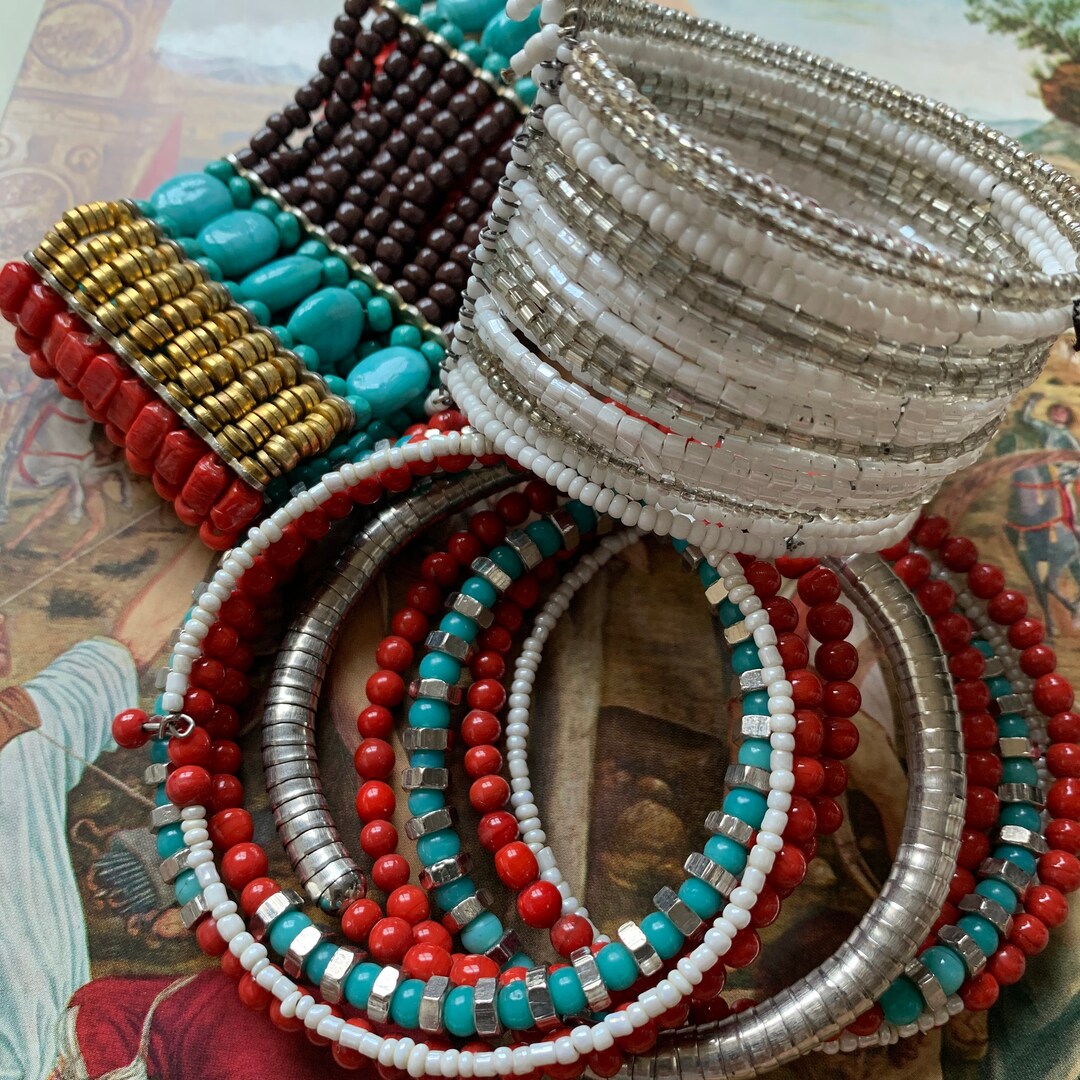 Destash Upcycle 3 Beaded Bracelet Jewelry Making Crafting X963 - Etsy