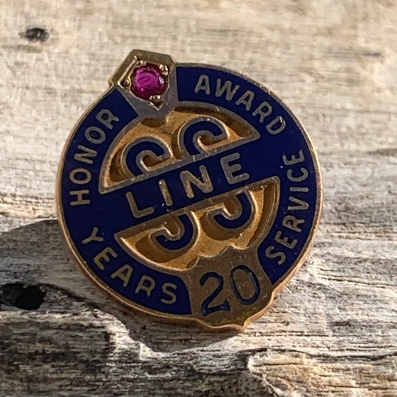 Vintage 10k Gold Pin 20 Years of Service - Etsy