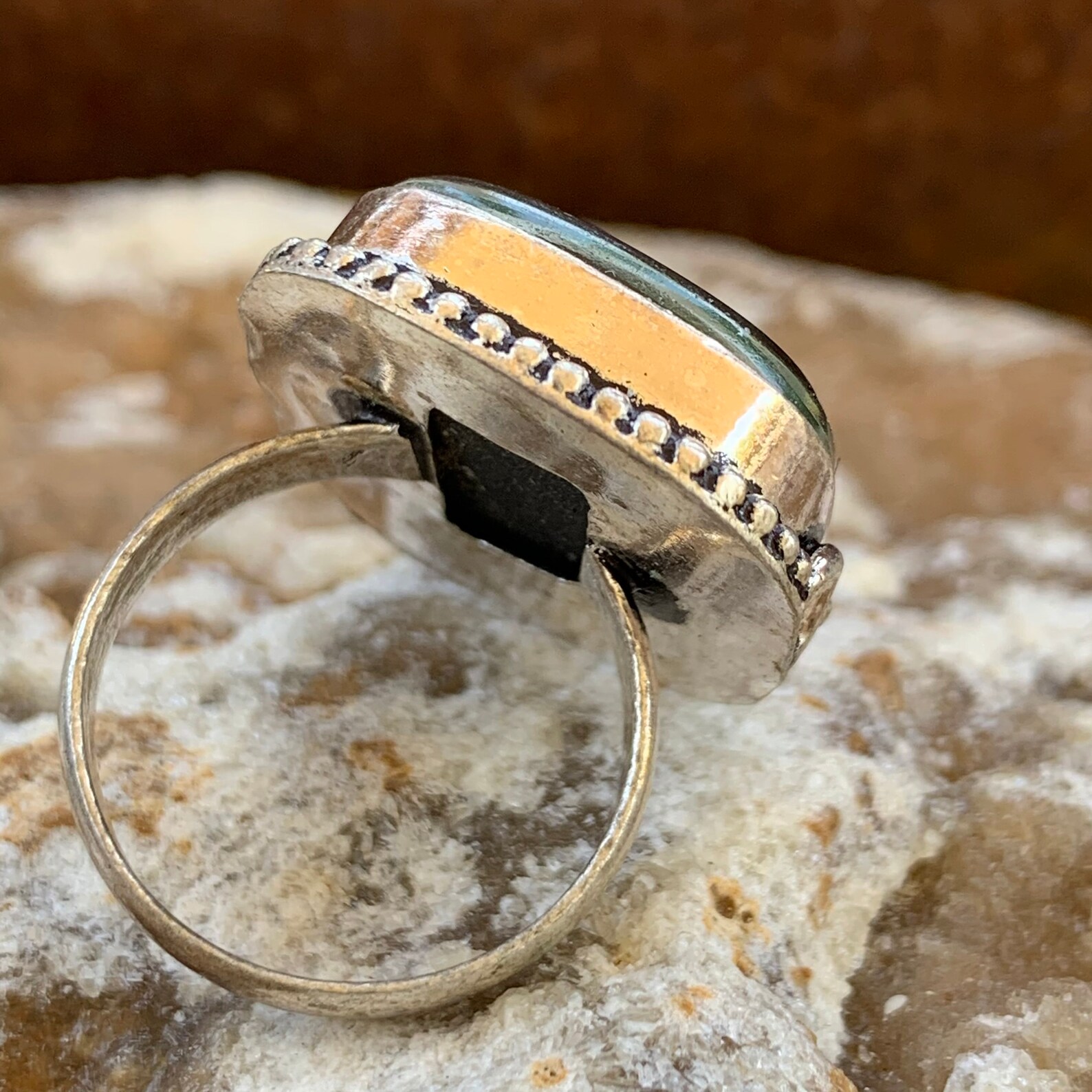 Vintage Stone Sterling Silver Ring X2686 | Etsy