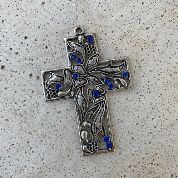 Pewter Cross Pendant Jewelry Making X1807 | Etsy
