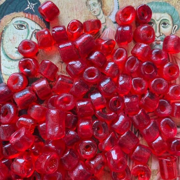 Antique Glass Beads - Etsy