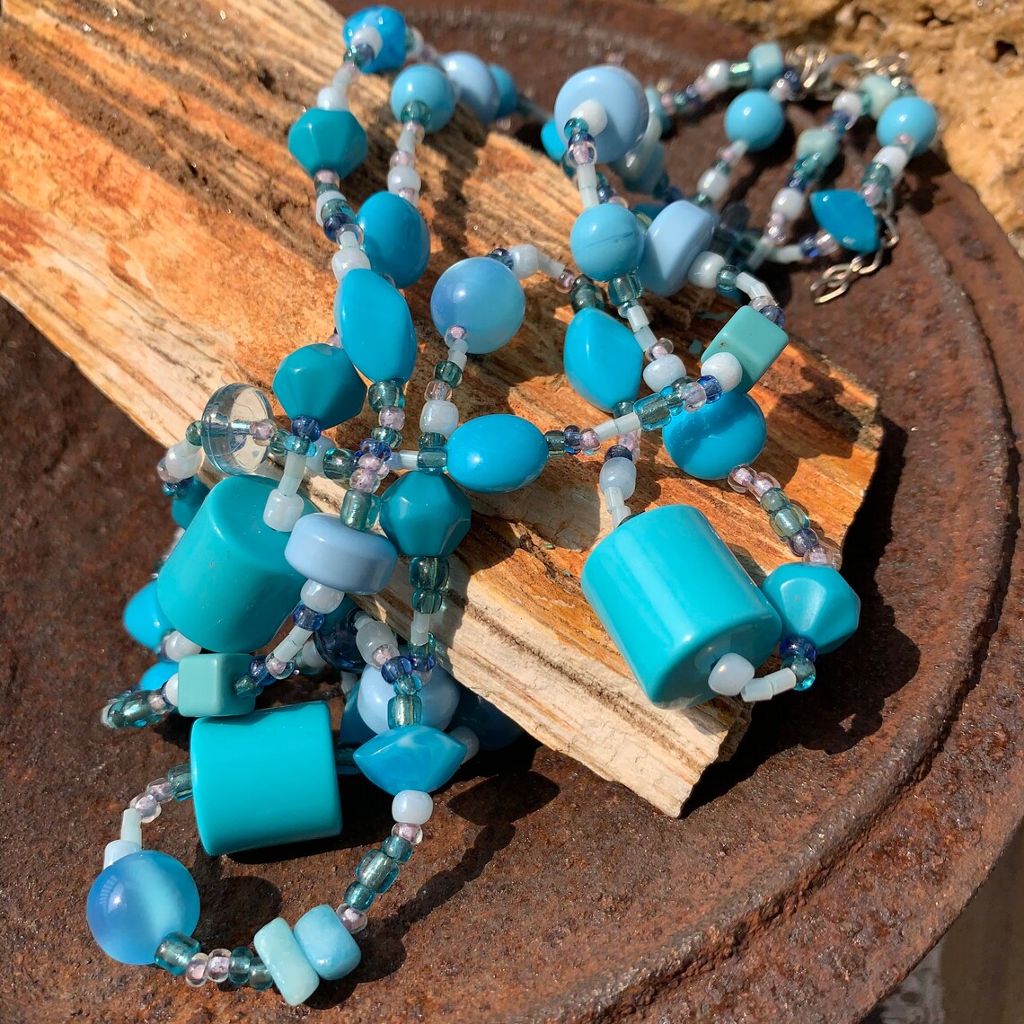 Upcycle Jewelry Necklace Beads Handmade X2453 - Etsy