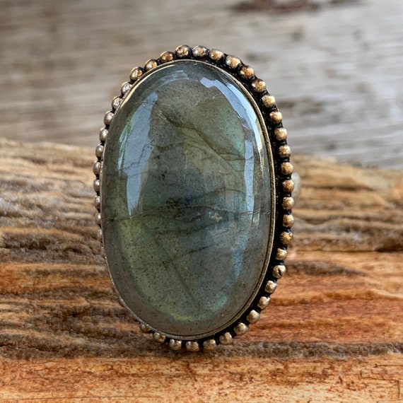 Vintage Stone Sterling Silver Ring | X2692 - Gem