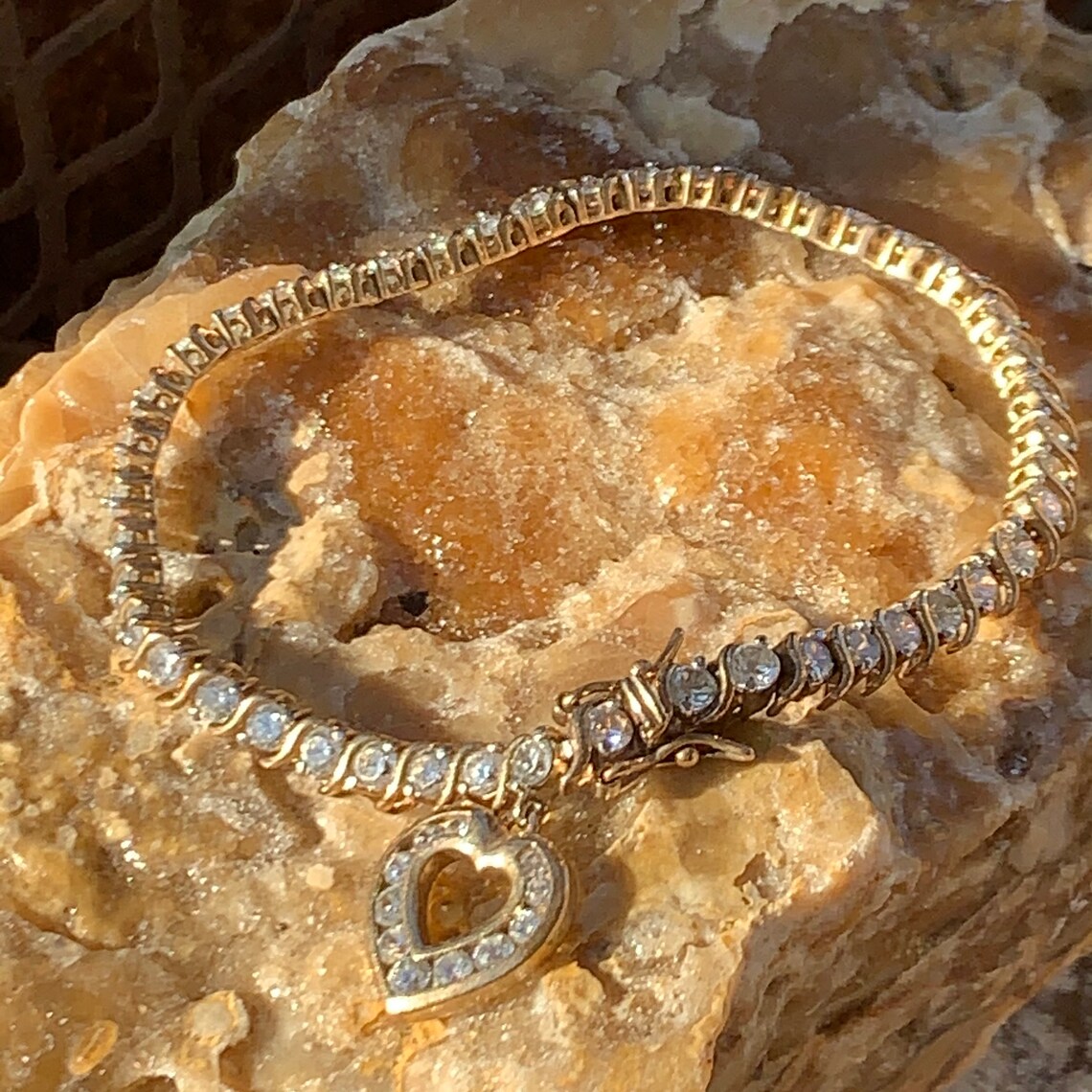 Vintage China 925 CZ R Bracelet Sterling Silver Bracelet | Etsy