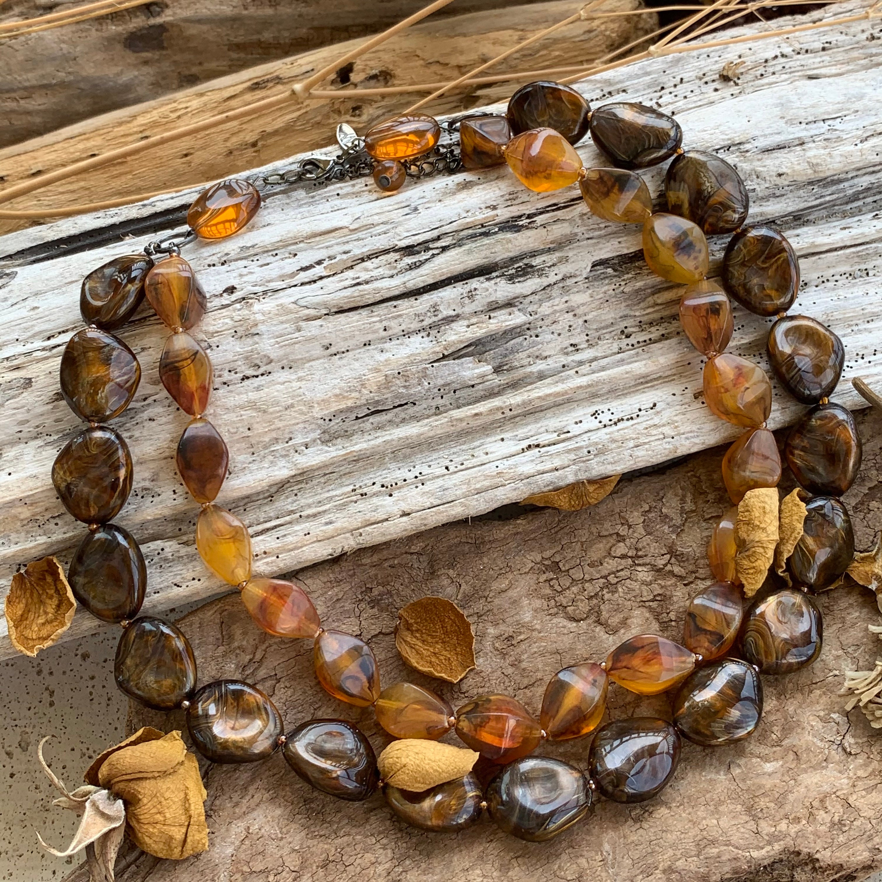 Upcycle Jewelry Necklace Beads NY Necklace X2965 - Etsy UK