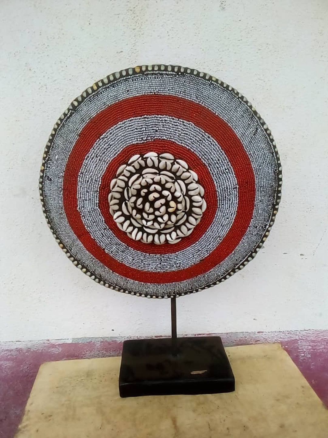African Pearl and Cowrie Shield Cameroon Pearl and Cowrie Shield - Etsy