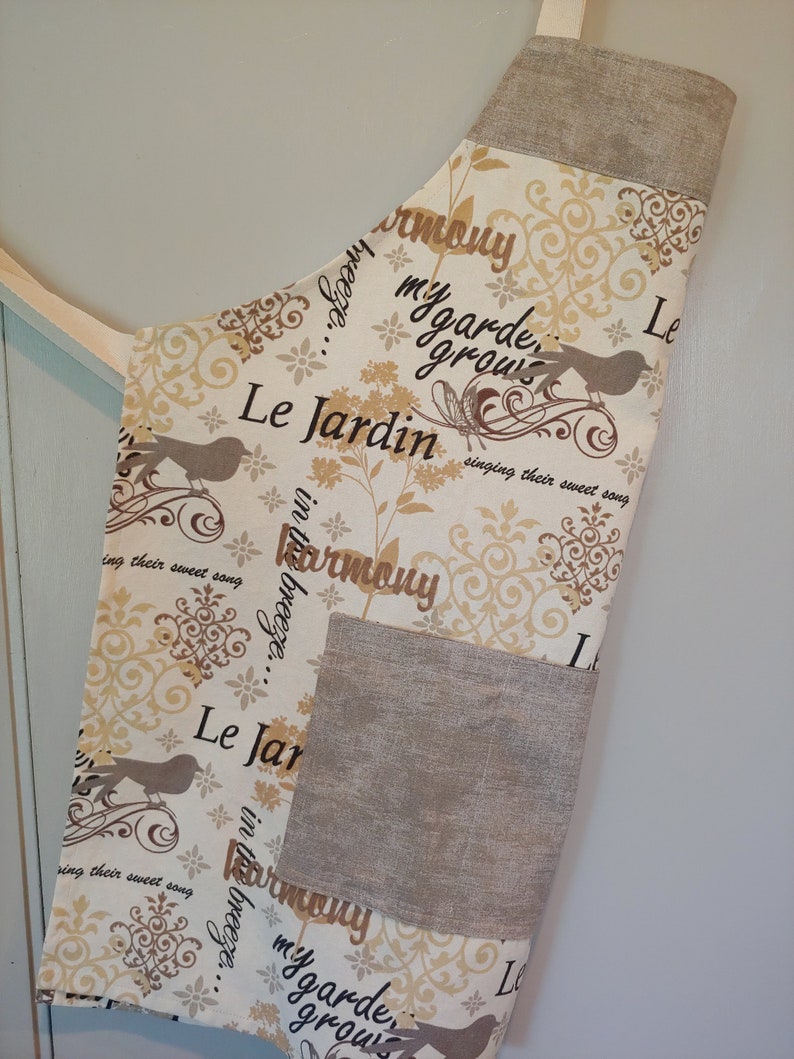 Chef Style Apron Garden Theme Words With Pictures of Birds. Adjustable ...