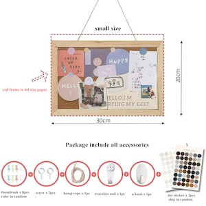 Wooden Cork Pin Board Letter Message Board for Decorative - Etsy UK