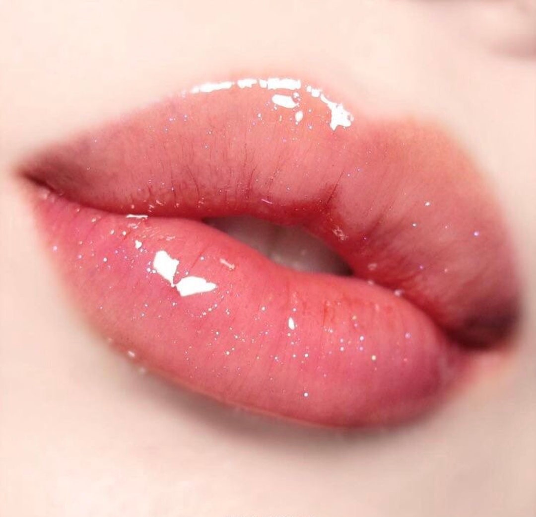 Glitter Silver Clear Lip Gloss Sparkle Sparkle Aesthetic Lips - Etsy
