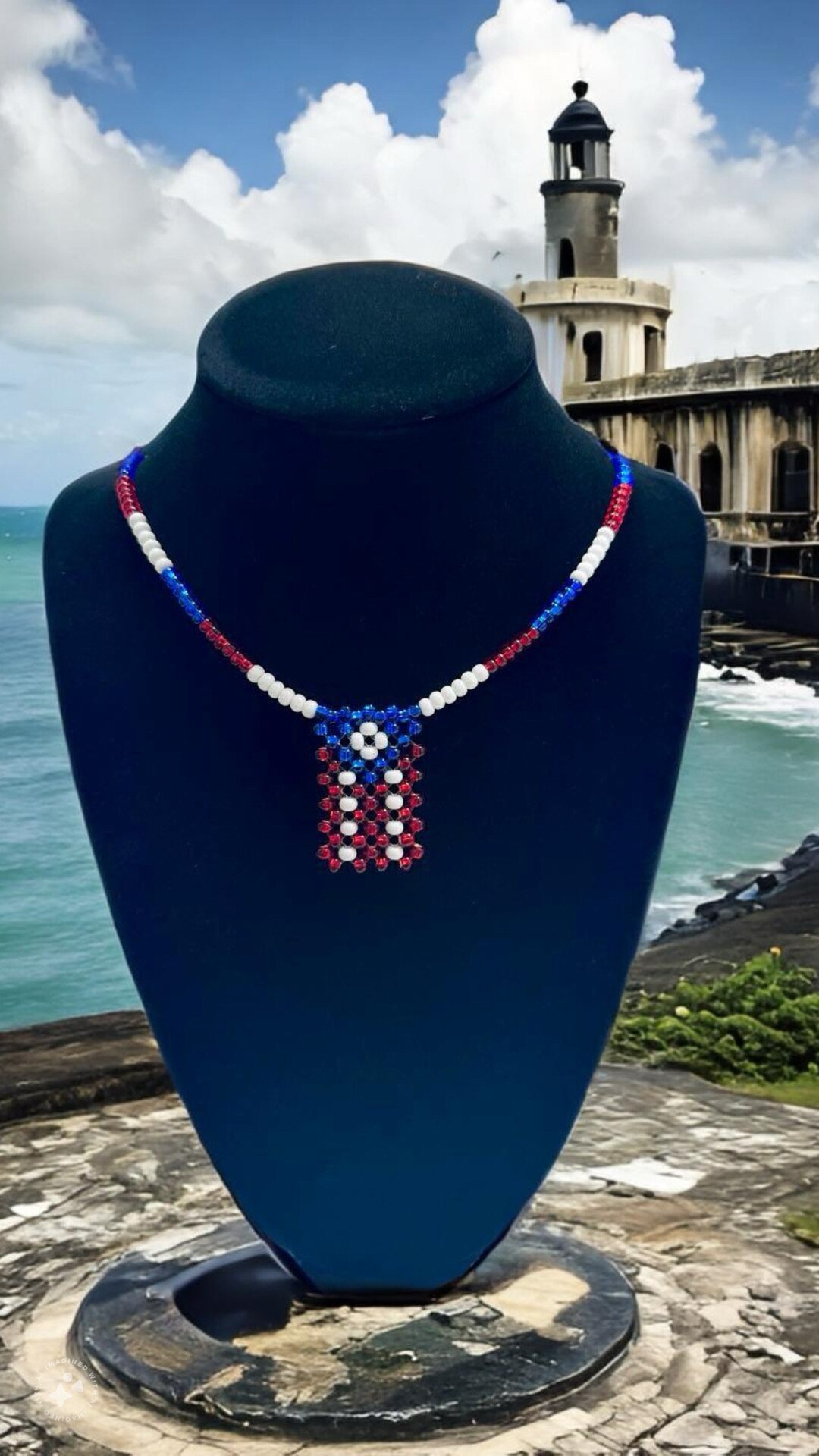 Puerto Rican Flag Necklace - Etsy