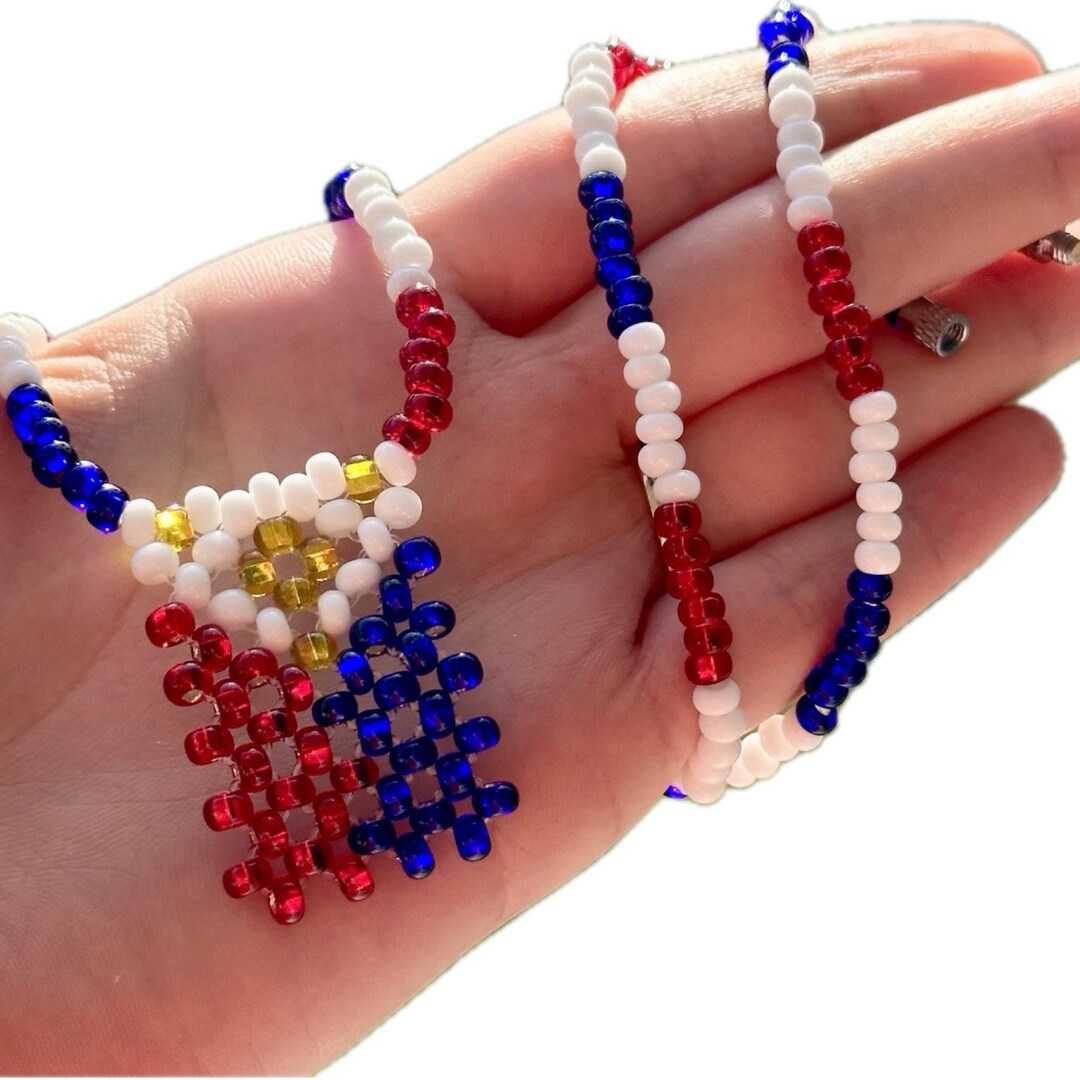 Philippines Flag Necklace Bead Necklaces Pendant Filipino Citizenship ...