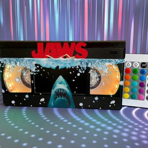 Jaws VHS Lamp, Shark VHS Lamp 80s 90s, Halloween Gift, Night Light Lamp ...