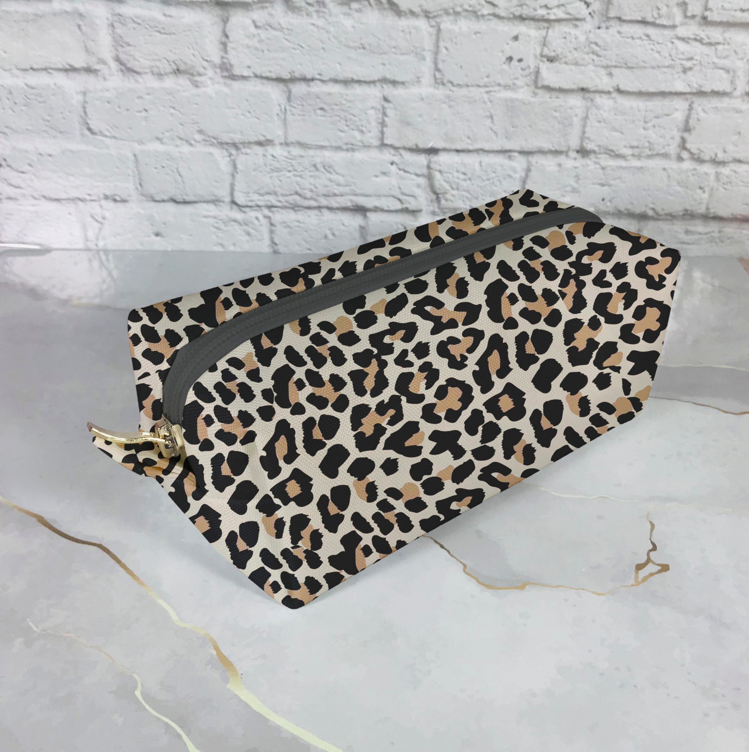 Leopard Makeup bag Cheetah Print Cosmetic Bag Travel Pouch | Etsy