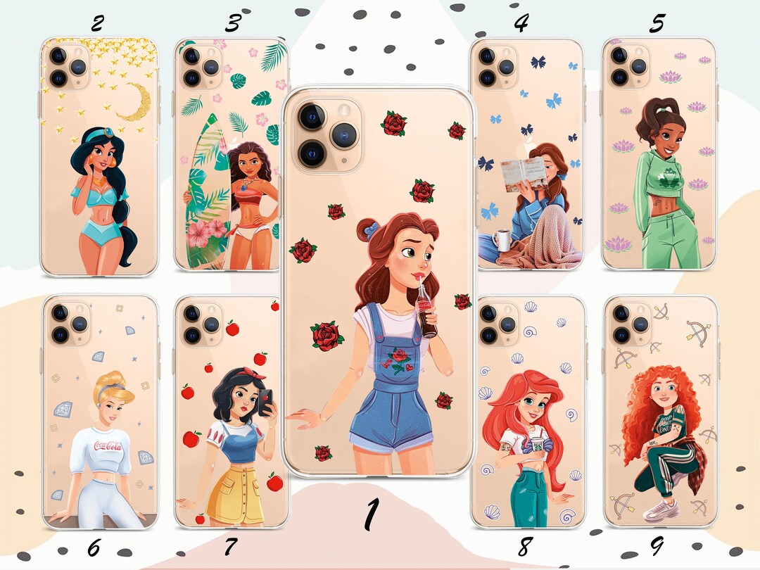 Princess Phone Case Fairy Tale Cover Fit for iPhone 15 Pro Max, 14 Plus ...