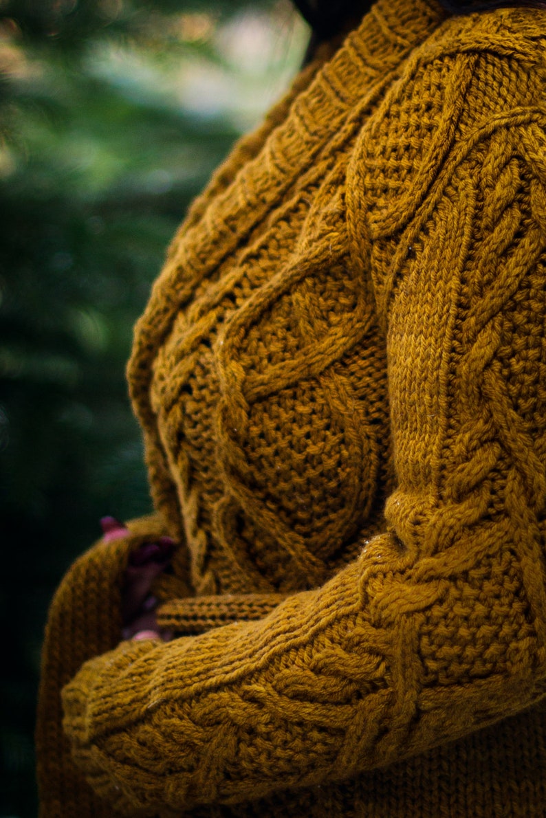 KNITTING PATTERN** Deep Winter Coat, Cabled Wrap Cardigan, Cozy Shawl ...