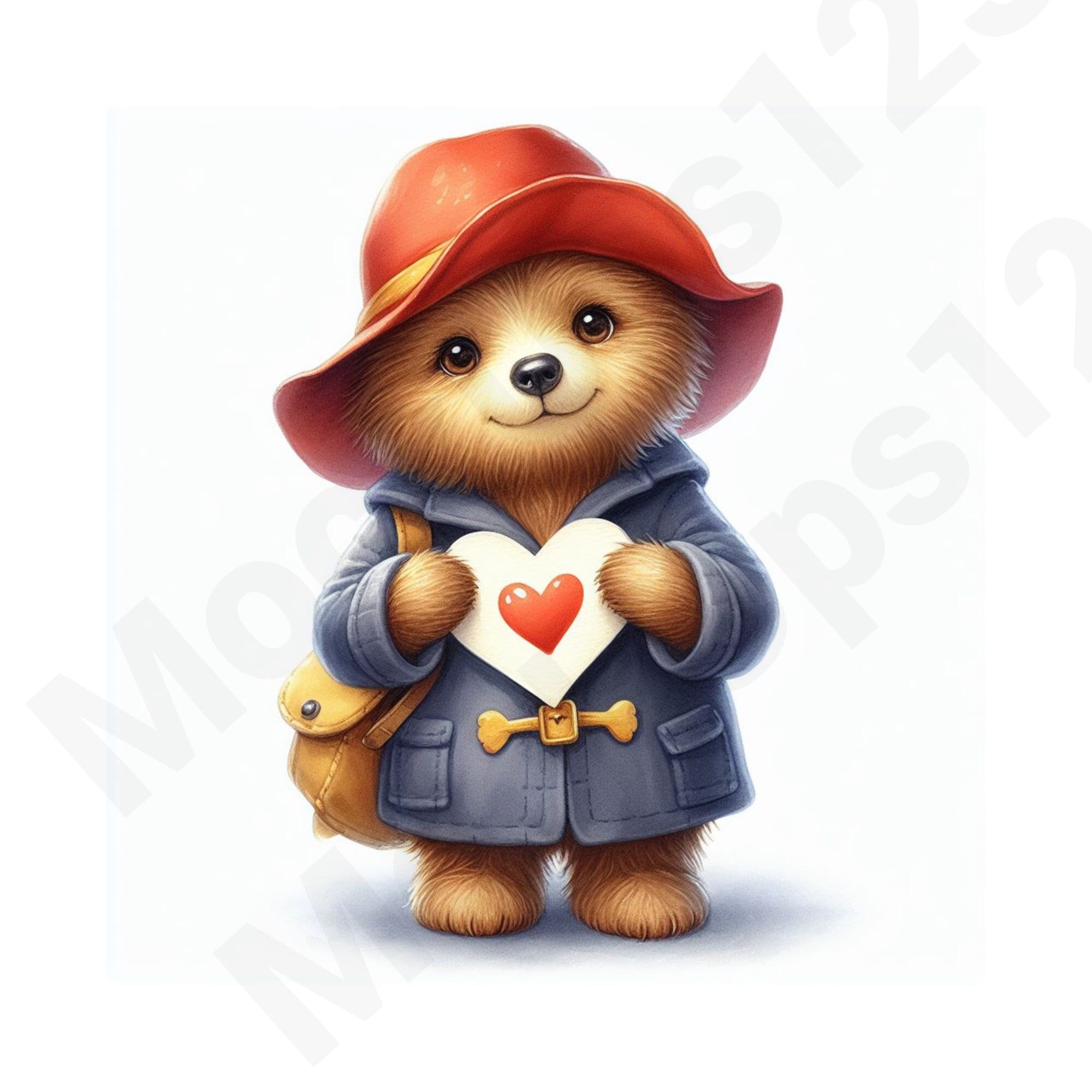 Paddington Bear Valentines Art, Paddington, Nursery Art, Childrens Art ...