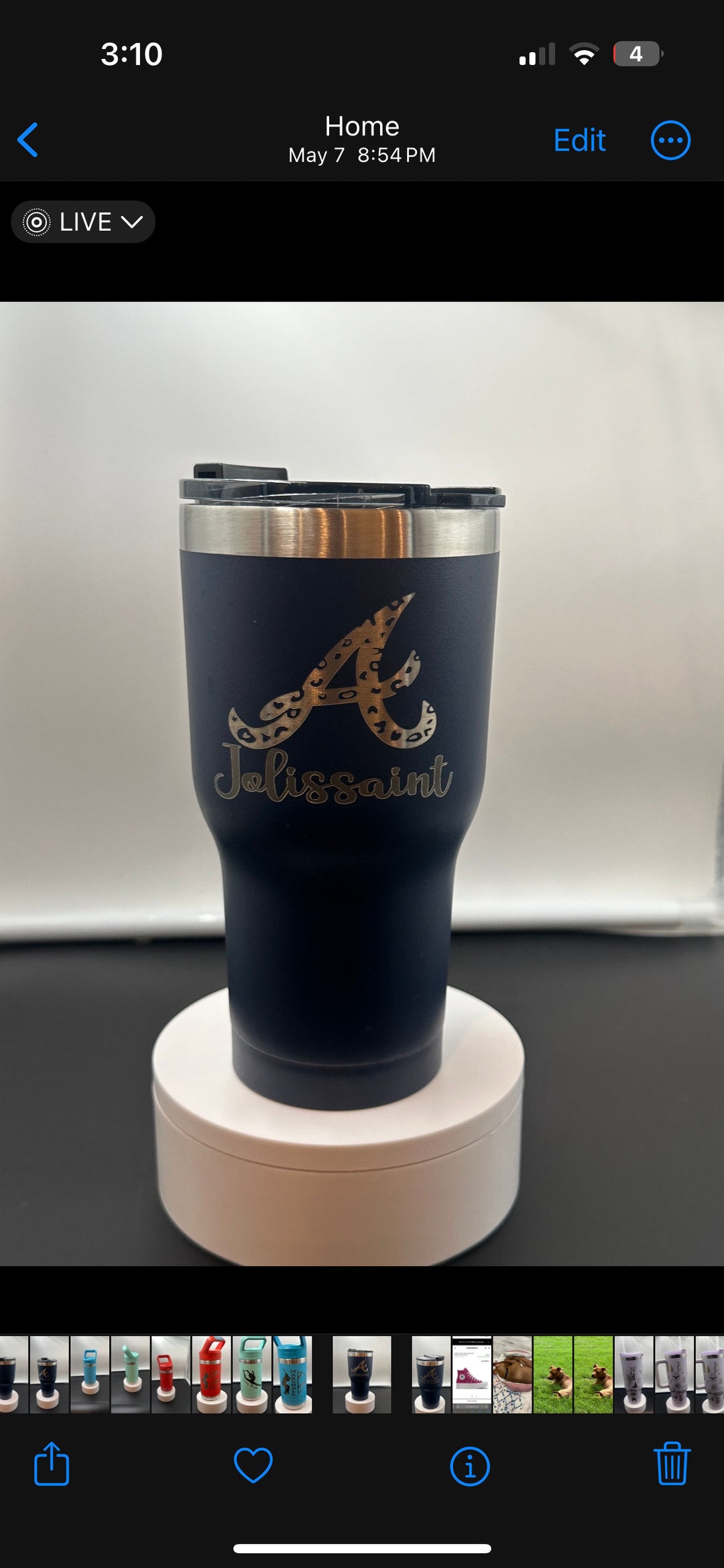 Personalized Rtic Stainless Steel Tumbler Atlanta Braves - Etsy