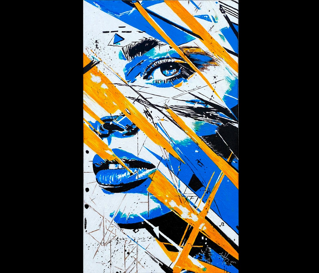 Abstract Painting "rays of the Sun", Acrylic Paints on Canvas, Size 27 ...