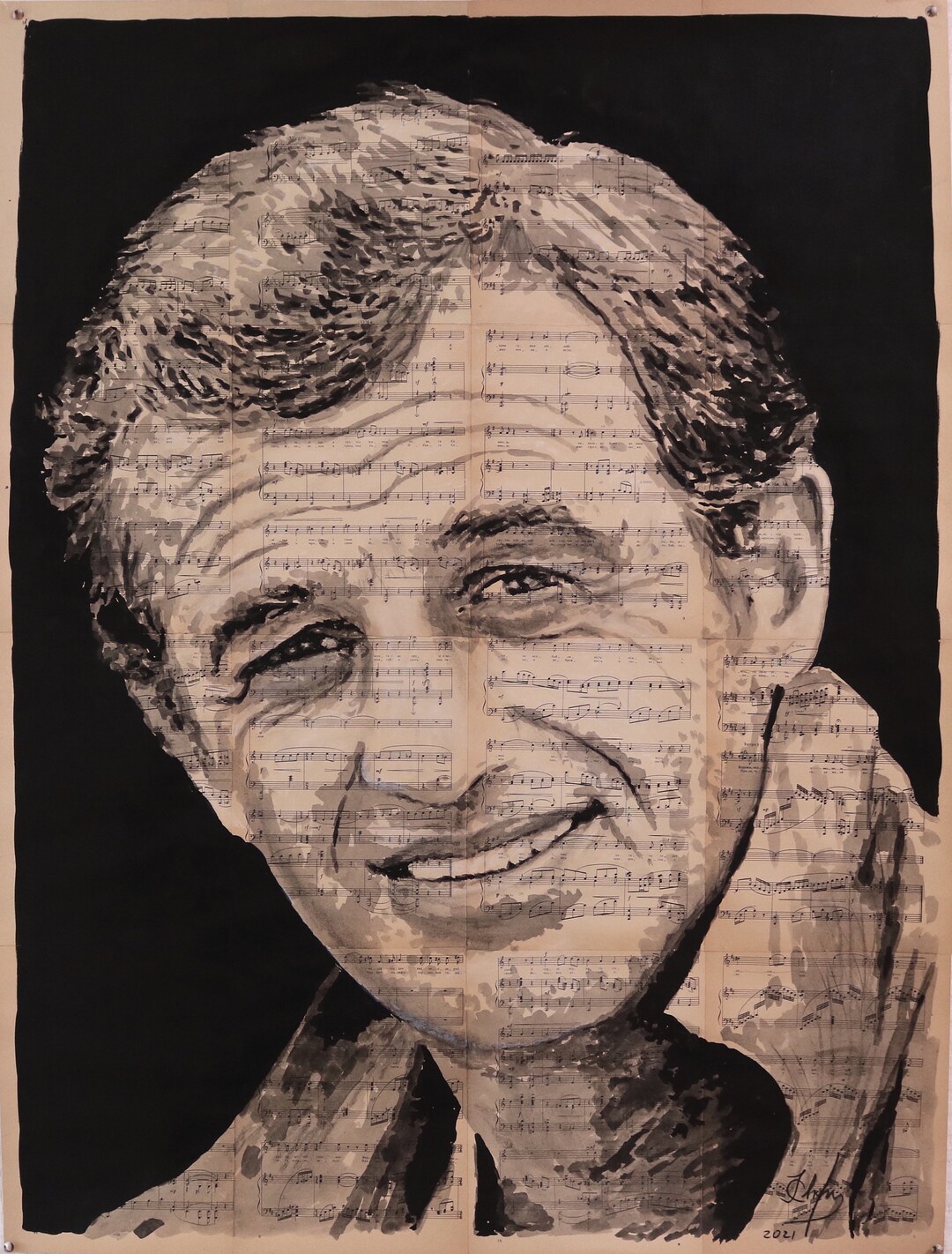 Jean-paul Belmondo. Original Art Painting on the Pages of - Etsy