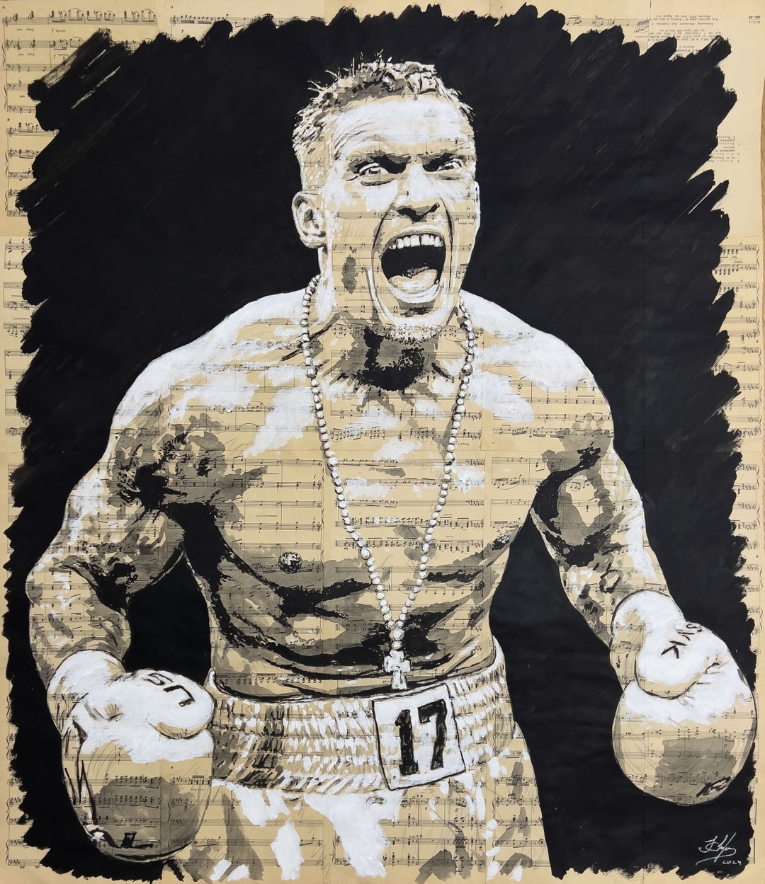 Painting of Boxer Oleksandr Usyk - Etsy