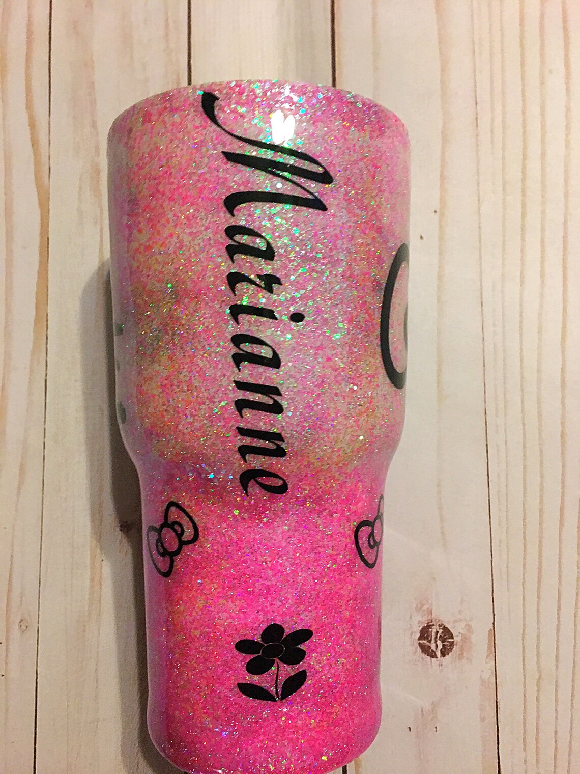 Hello kitty custom glitter tumbler | Etsy