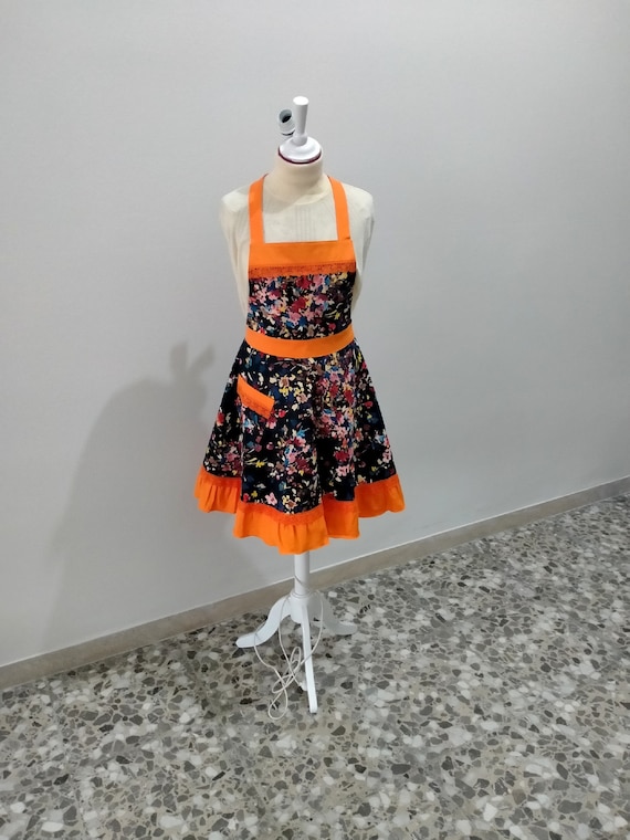 Apron Dress Full Apron 1950s Apron Retro Apron | Etsy