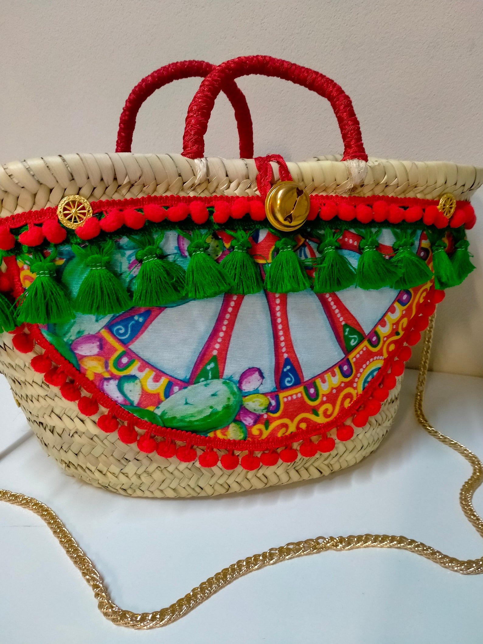 Sicilian Coffa, Sicilian Style Purse, Sicily Coffa Bag, Mediterranean ...