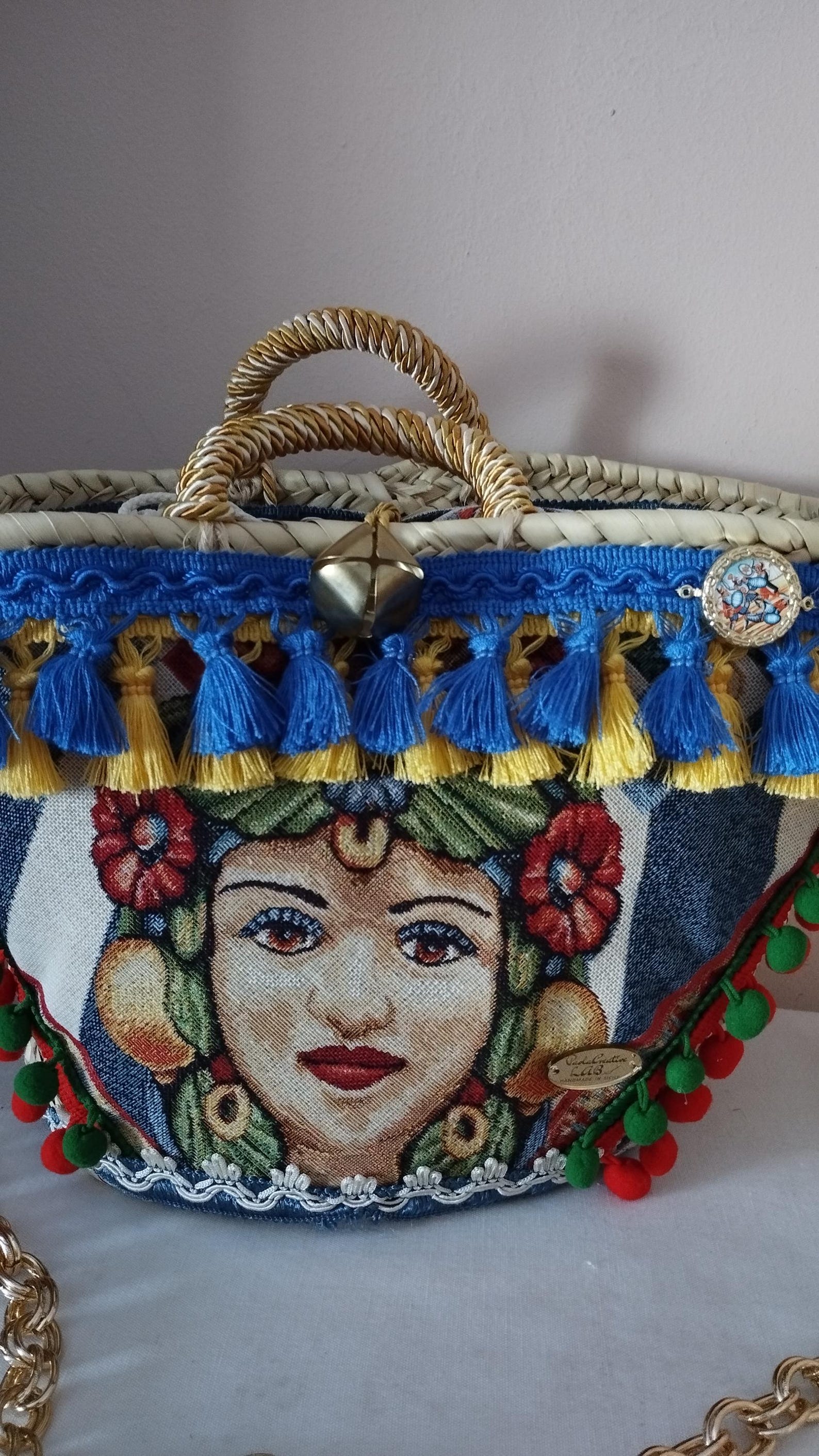 Sicilian Coffa, Lemon Straw Bag, Sicilian Bag - Etsy