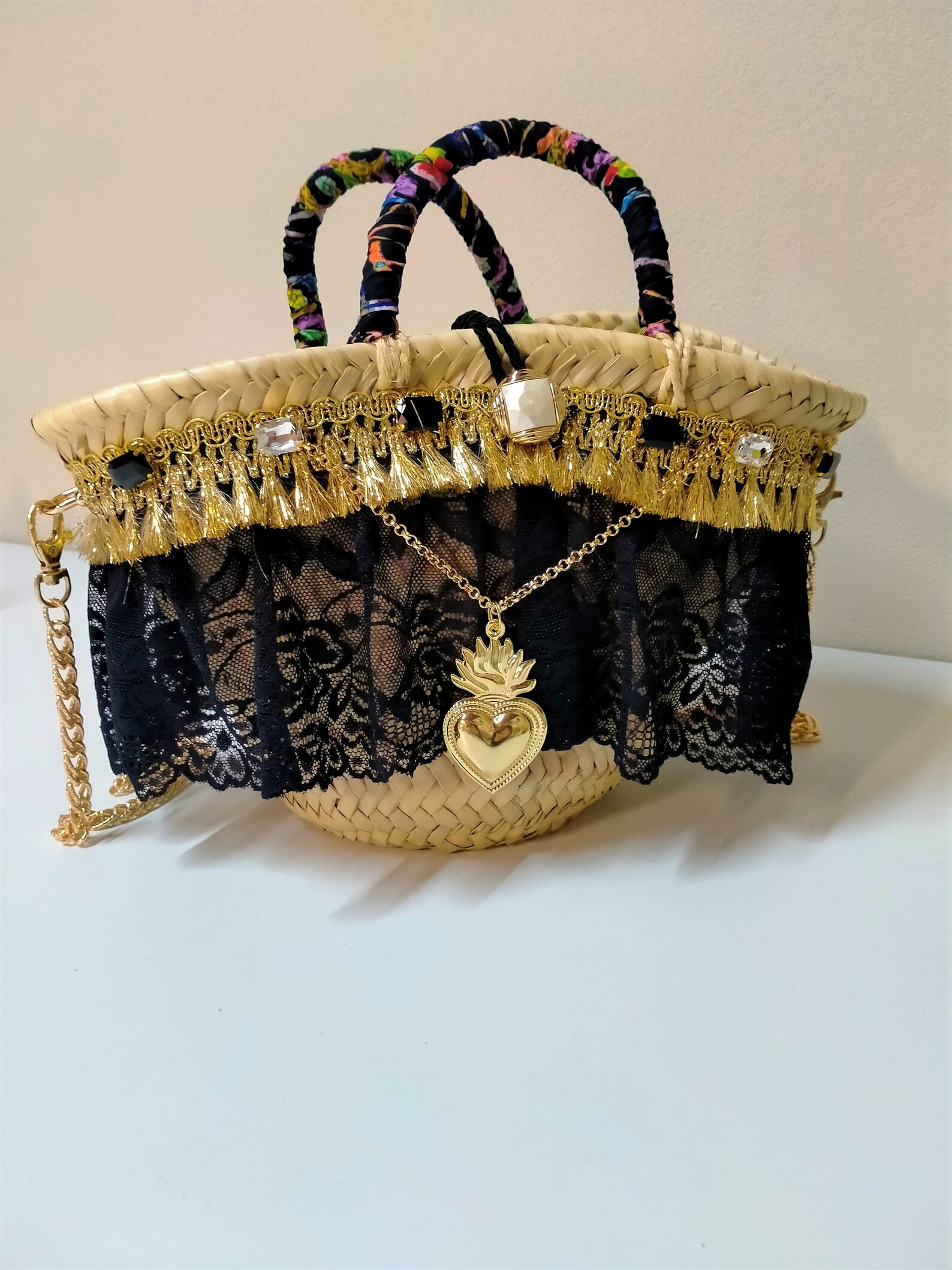 Sicilian Coffa Bag, Sacred Heart Coffa, Ex Voto Coffa Bag, Sicily Bag ...