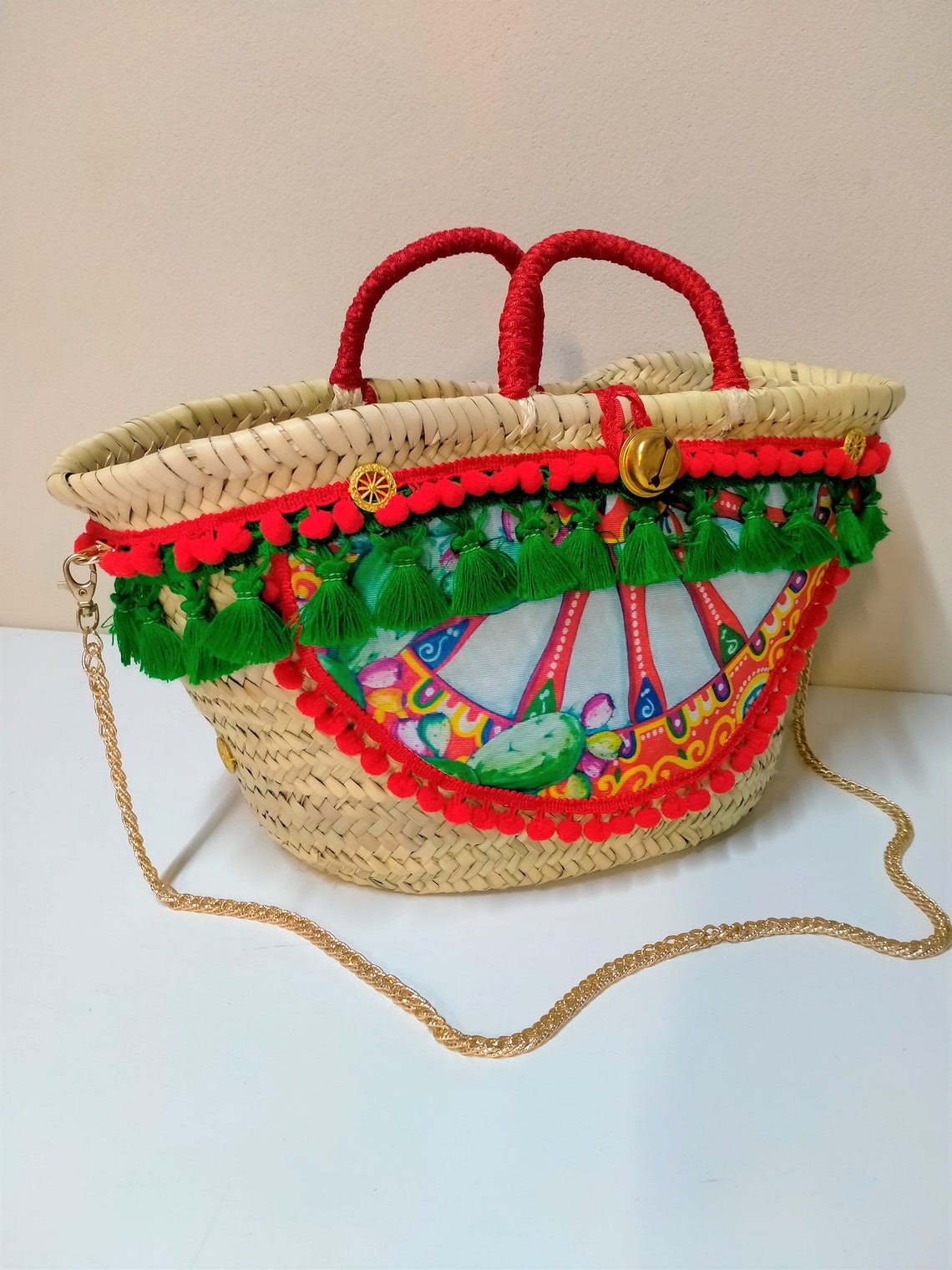 Sicilian Coffa, Sicilian Style Purse, Sicily Coffa Bag, Mediterranean ...