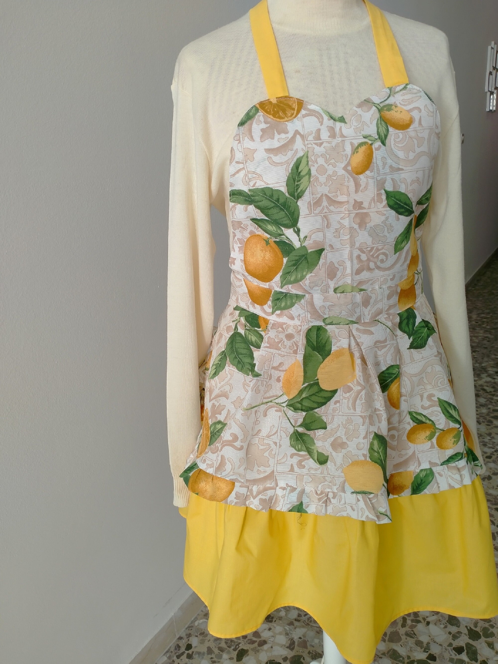 Full Apron Sicilian Apron Sicilian Style Pin up Apron | Etsy