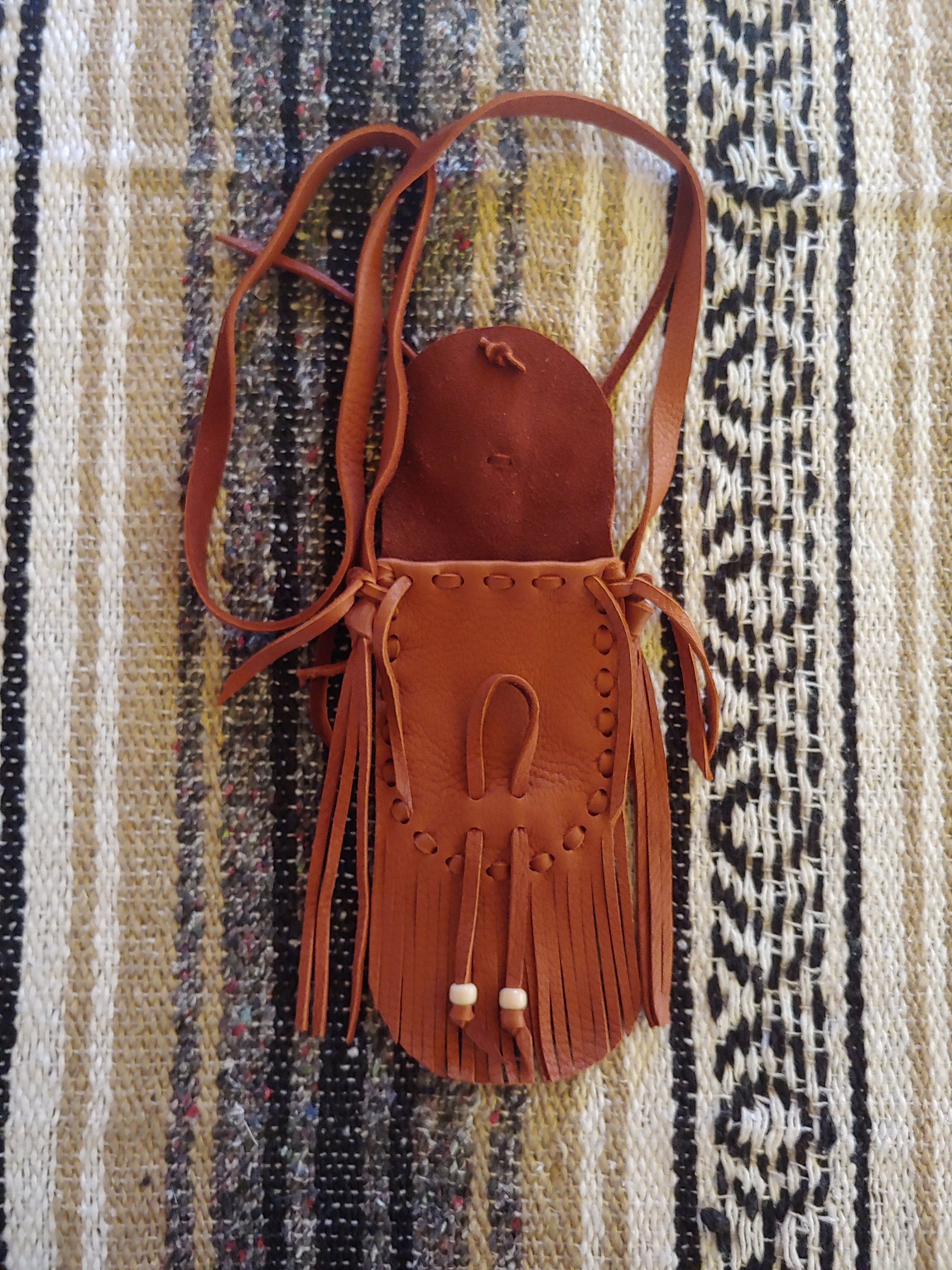 Deer Skin Neck Bag, Leather Neck Bag, Leather Neck Pouch,deer Skin ...