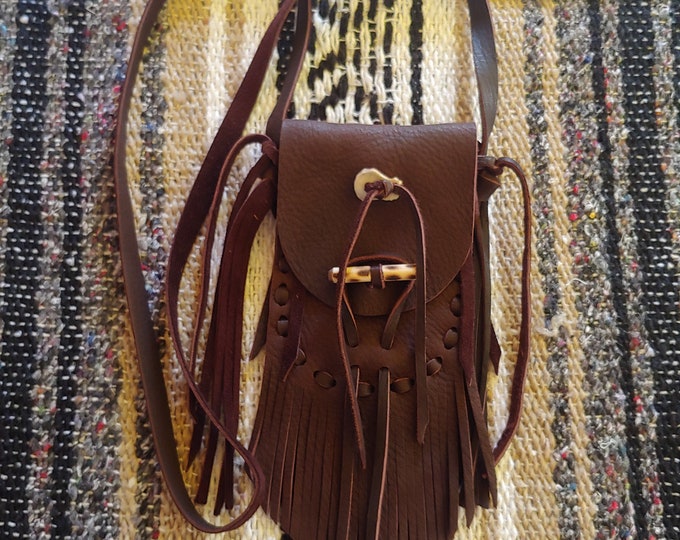Deer Skin Neck Bag, Leather Neck Bag, Deer Skin Neck Pouch - Etsy