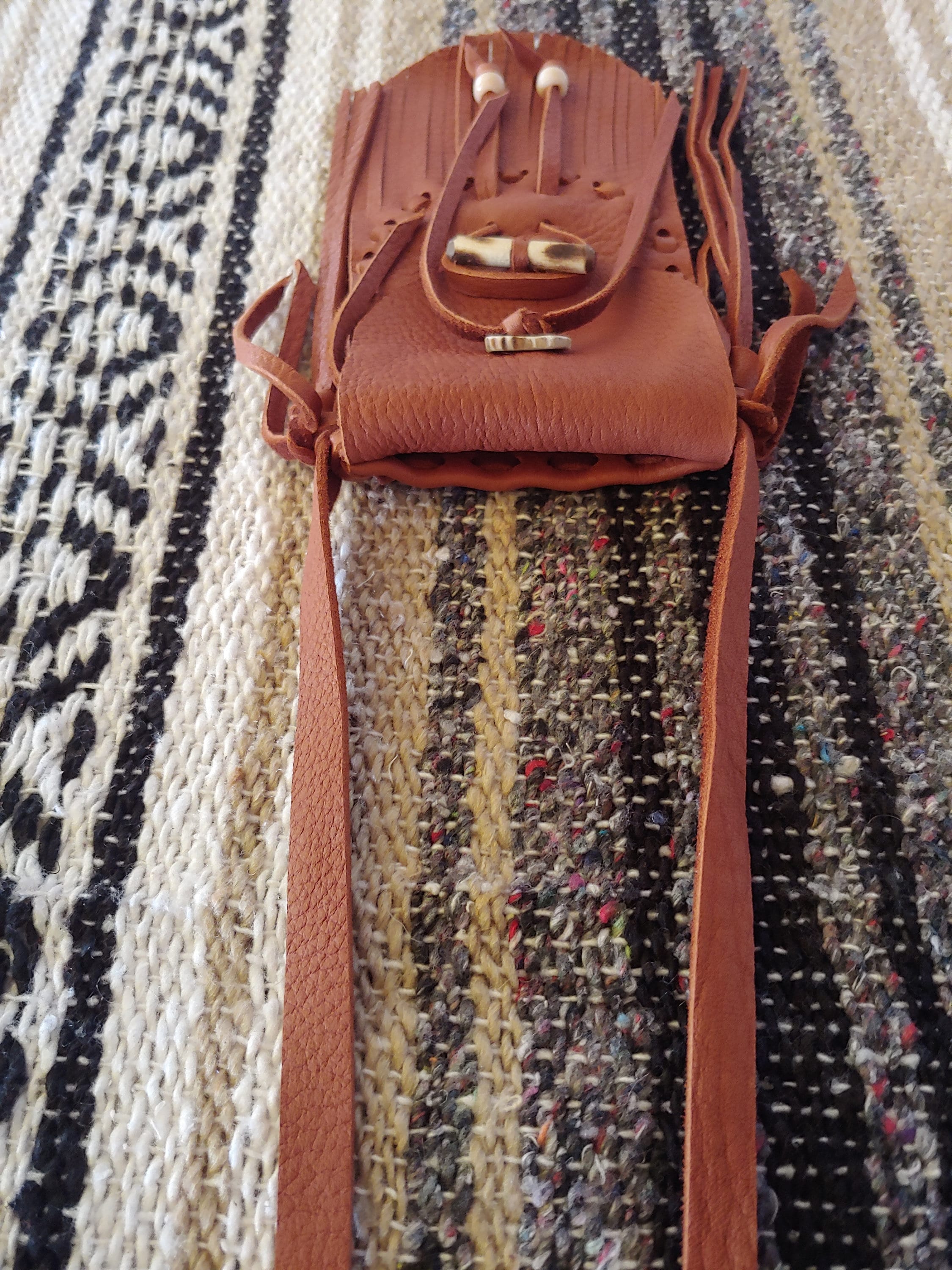 Deer Skin Neck Bag, Leather Neck Bag, Leather Neck Pouch,deer Skin ...