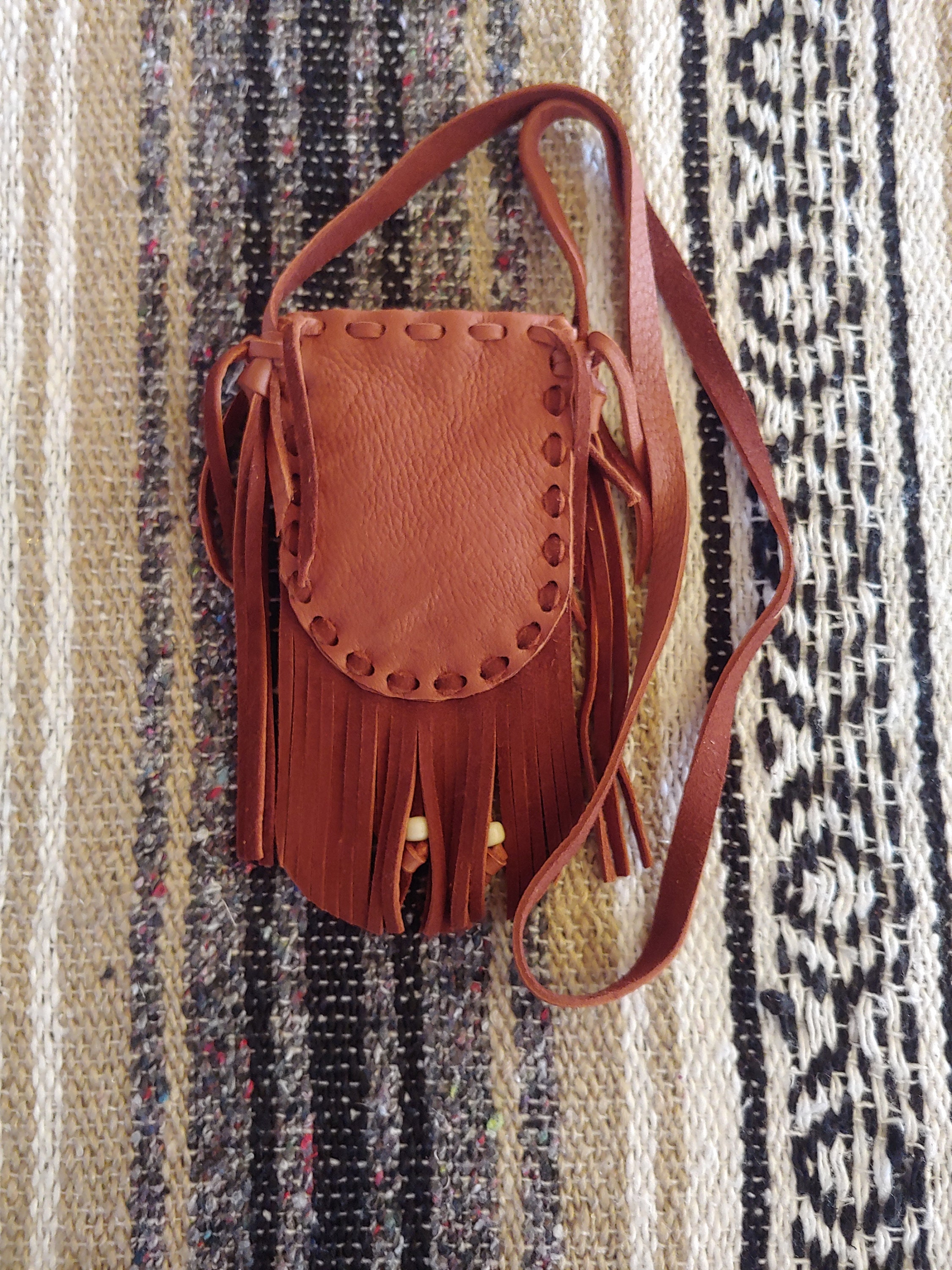 Deer Skin Neck Bag, Leather Neck Bag, Leather Neck Pouch,deer Skin ...