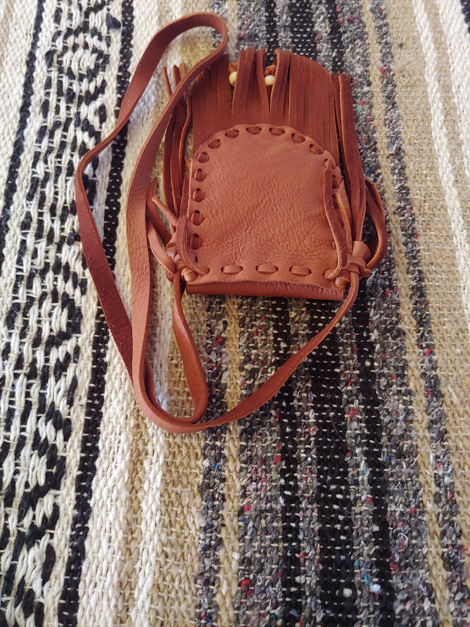 Deer Skin Neck Bag, Leather Neck Bag, Leather Neck Pouch,deer Skin ...