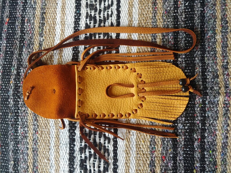 Deer Skin Neck Bag, Deer Skin Neck Pouch, Leather Neck Pouch, Deer Skin ...
