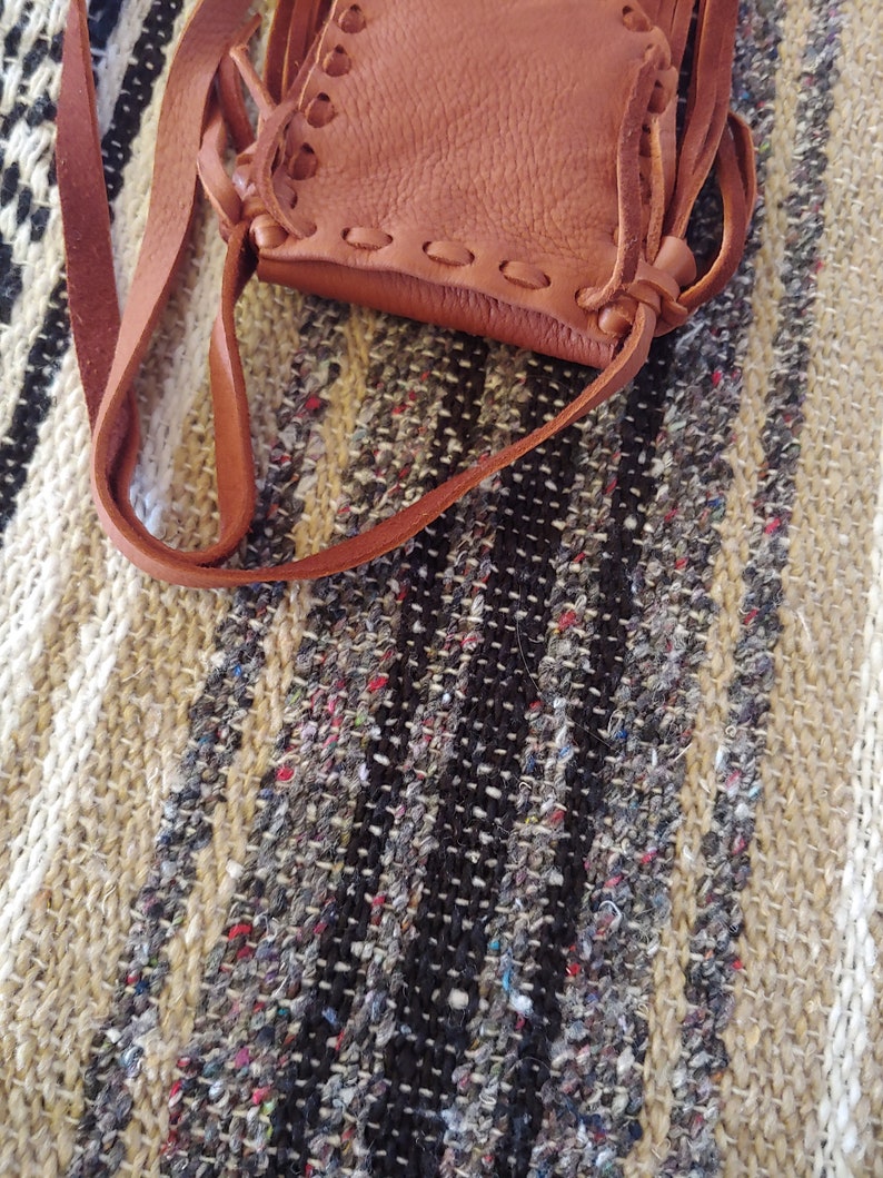 Deer Skin Neck Bag, Leather Neck Bag, Leather Neck Pouch,deer Skin ...