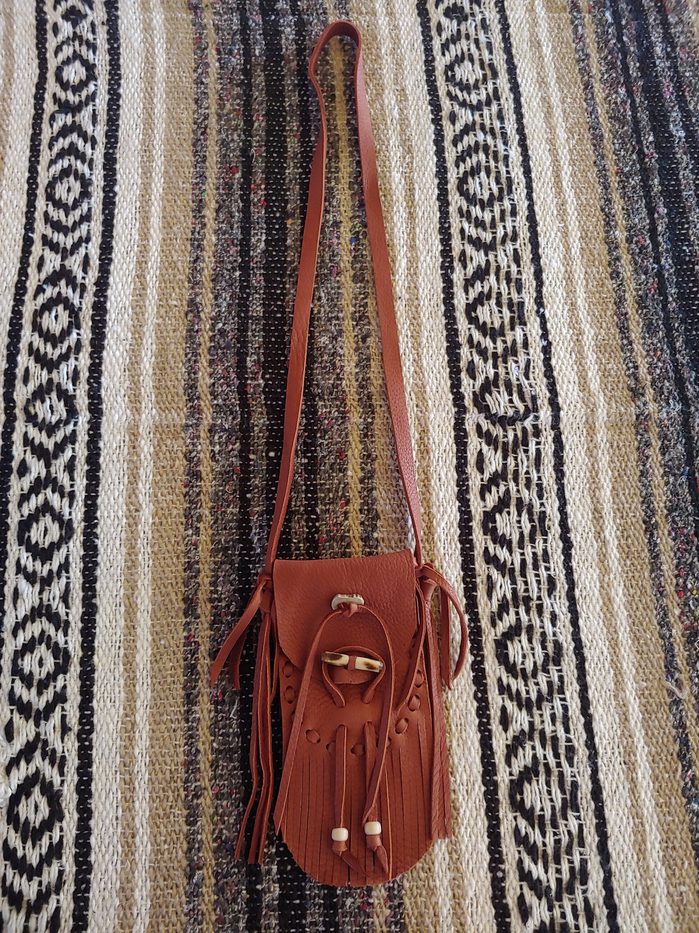 Deer Skin Neck Bag, Leather Neck Bag, Leather Neck Pouch,deer Skin ...