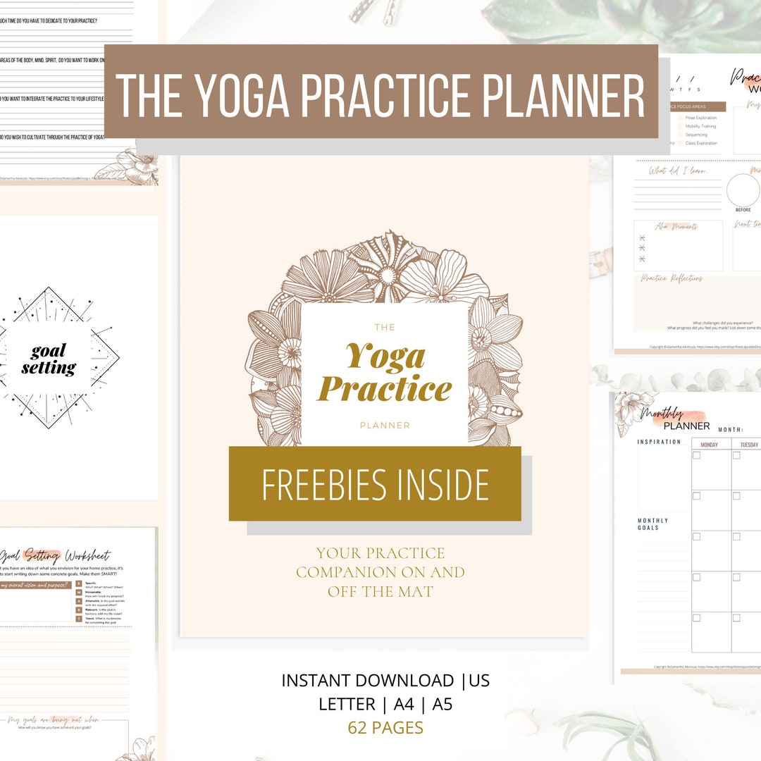 Yoga Practice Planner | Printable Yoga Planner | Yoga Journal | Yoga ...