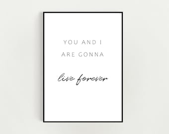 Live Forever Poster | Etsy