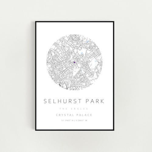 Crystal Palace Print: Selhurst Park Map - Etsy UK