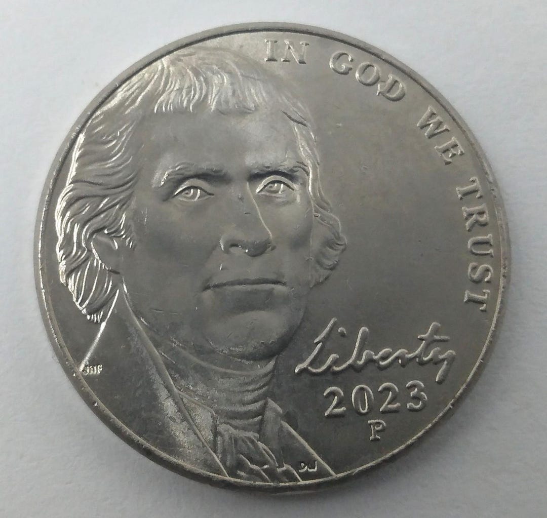 2023 Jefferson Nickel Die Chip Error & God - Etsy